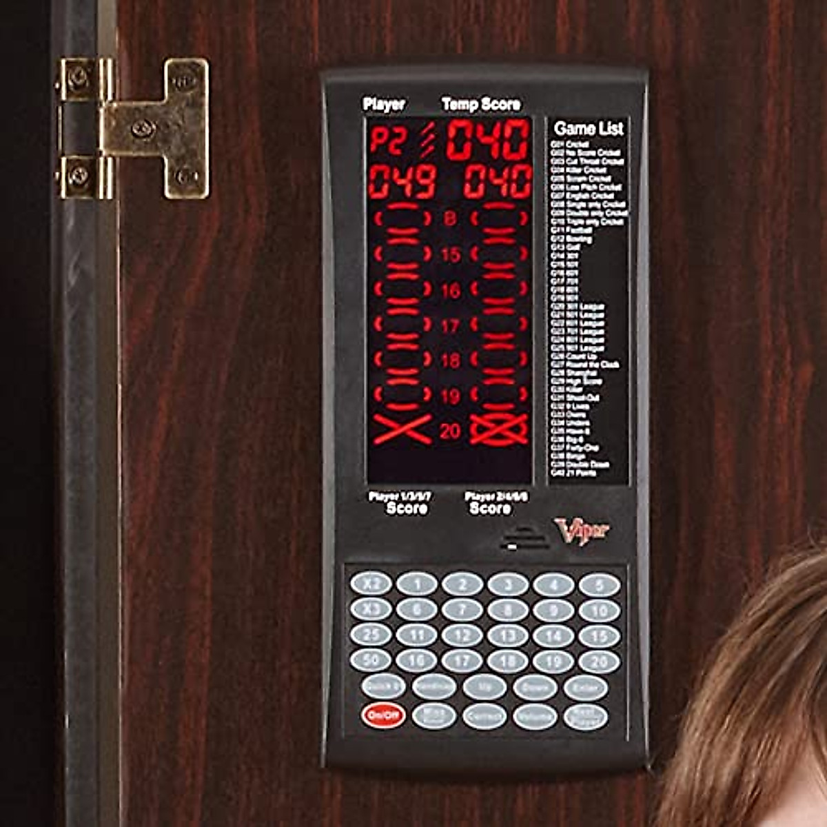 Viper ProScore Digital Dart Scorer Electronic Dartboard Scoreboard For Up to 8 Players, with 40 Games and 655 Game Options, Including Cricket and X01, Black