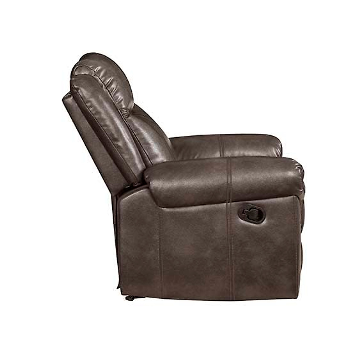 Acme Furniture Leather Motion Recliner with Tight Back and Seat, Brown