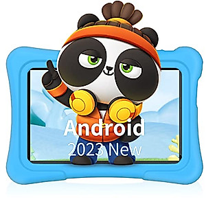 Kids Tablets, 7 inch Tablet for Kids, 32GB ROM, IPS HD Display, Android 11 Quad Core Processor, iWawa Pre Installed with Kid-Proof Case, Bluetooth, Dual Camera (Blue)