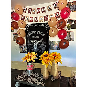 58 PCS Cowboy Birthday Party Decoration Western Cowboy Theme Birthday Decorations Cowboy Happy Birthday Banner Balloons Cake Cupcake Toppers Western Party Supplies Kit for Boys Western Theme Party