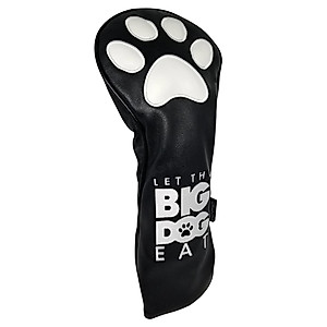 Let The Big Dog Eat (Black) Embroidered Headcover - Driver