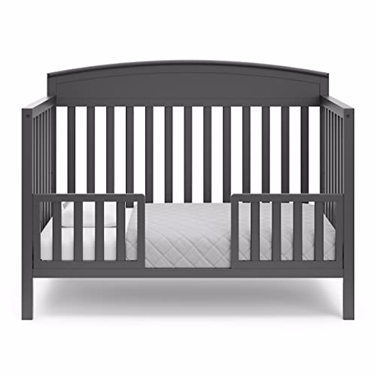 Graco Benton 5-in-1 Convertible Crib (Gray) – GREENGUARD Gold Certified, Converts from Baby Crib to Toddler Bed, Daybed and Full-Size Bed, Fits Standard Full-Size Crib Mattress