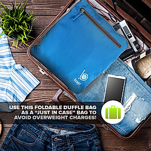 Bago Duffel Bags for Traveling - 40L Spacious Duffle Bag for Travel with Shoe Compartment | Durable, Foldable & Lightweight | Explore the World in Style & Convenience (Blue)