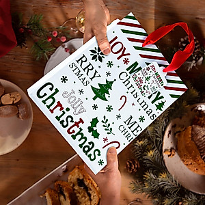 GITMIWS 12 Pack Christmas Paper Gift Bags with Tissue Paper, 9'' Medium Christmas Treat Gift Bags Bulk with handles, Christmas Shopping Tote Goodie Bags for Kids Gifts, Xmas Gift Bags Party Decor