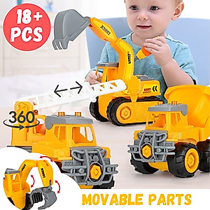 Take-Apart Dump Truck Toy STEM Construction Vehicle Toy for Boys with Tools Ideal Gift for 3-5 Year Old Toddlers Kids who Loves Building and Trucks