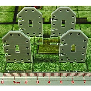 LITKO Terrain Door Markers | Compatible with Dungeons & Dragons & Pathfinder | DND | 5E | TTRPG | (Wooden Door)