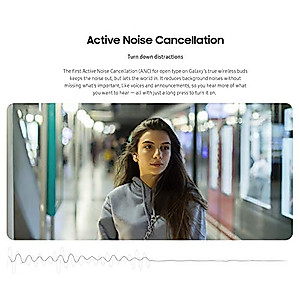 Samsung Galaxy Buds Live (ANC) Active Noise Cancelling TWS Open Type Wireless Bluetooth 5.0 Earbuds for iOS & Android, 12mm Drivers, International Model - SM-R180 (Mystic Black) (Renewed)