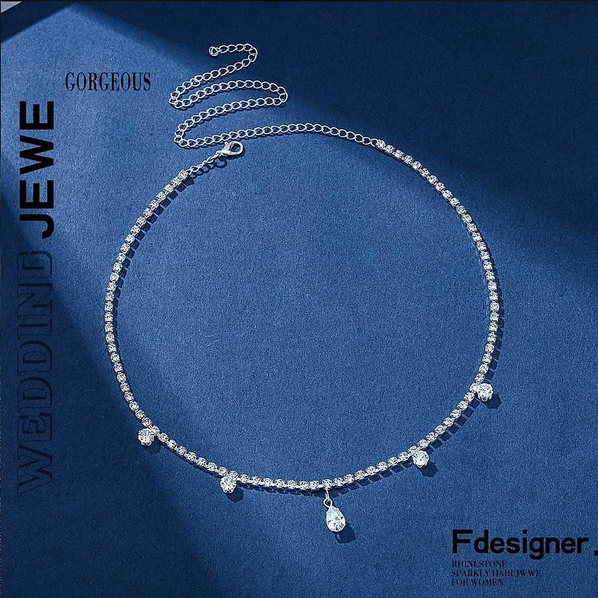 Fdesigner Wedding Head Chain Rhinestone Vintage Bride Headpieces Tassel Boho Hair Jewelry Bridal Headband Women Hair Accessories for Party Festival (Silver-Boho)