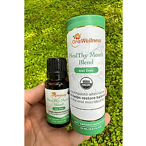 OraWellness Shine Remineralizing Natural Teeth Whitening Powder in Mint + Nut Free Healthy Mouth Blend Organic Toothpaste & Mouthwash Alternative Tooth Oil