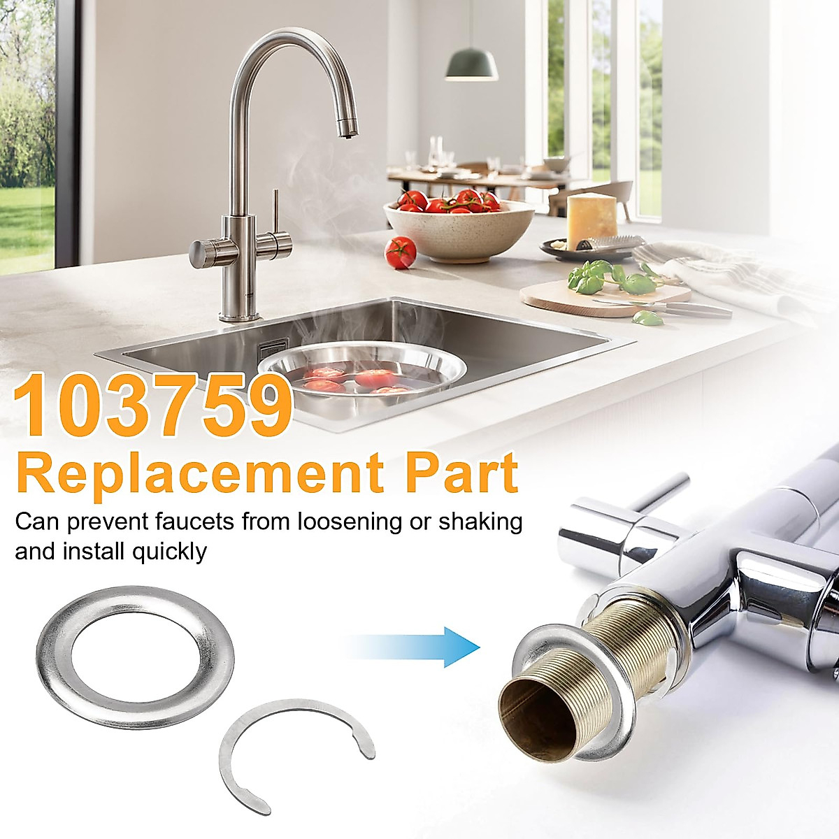 For Moen 103759 Replacement Part, Faucet Parts 103759 Ring Compatible With Moen M-PACT Lavatory Bidet Faucets, for Moen Mounting Hardware 103759