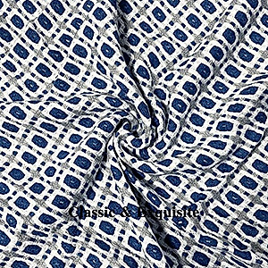 Acrylic Knitted Throw Blanket, Woven Blanket with Tassels Wave Textured Lightweight and Soft Cozy Decorative Blanket Throws for Travel, Couch, Bed, Sofa, 51"x63", Blue