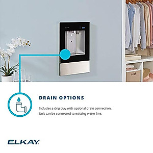 Elkay LBWD00BKC ezH2O Liv Built-in Filtered Water Dispenser, Non-refrigerated, Midnight