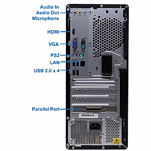 Lenovo V50T Desktop Tower, Intel i7-10700, 32GB RAM, 2TB NVMe SSD, HDMI, VGA, DVDRW, Card Reader, AC Wi-Fi, BT 5.1, Windows 11 Pro, Black