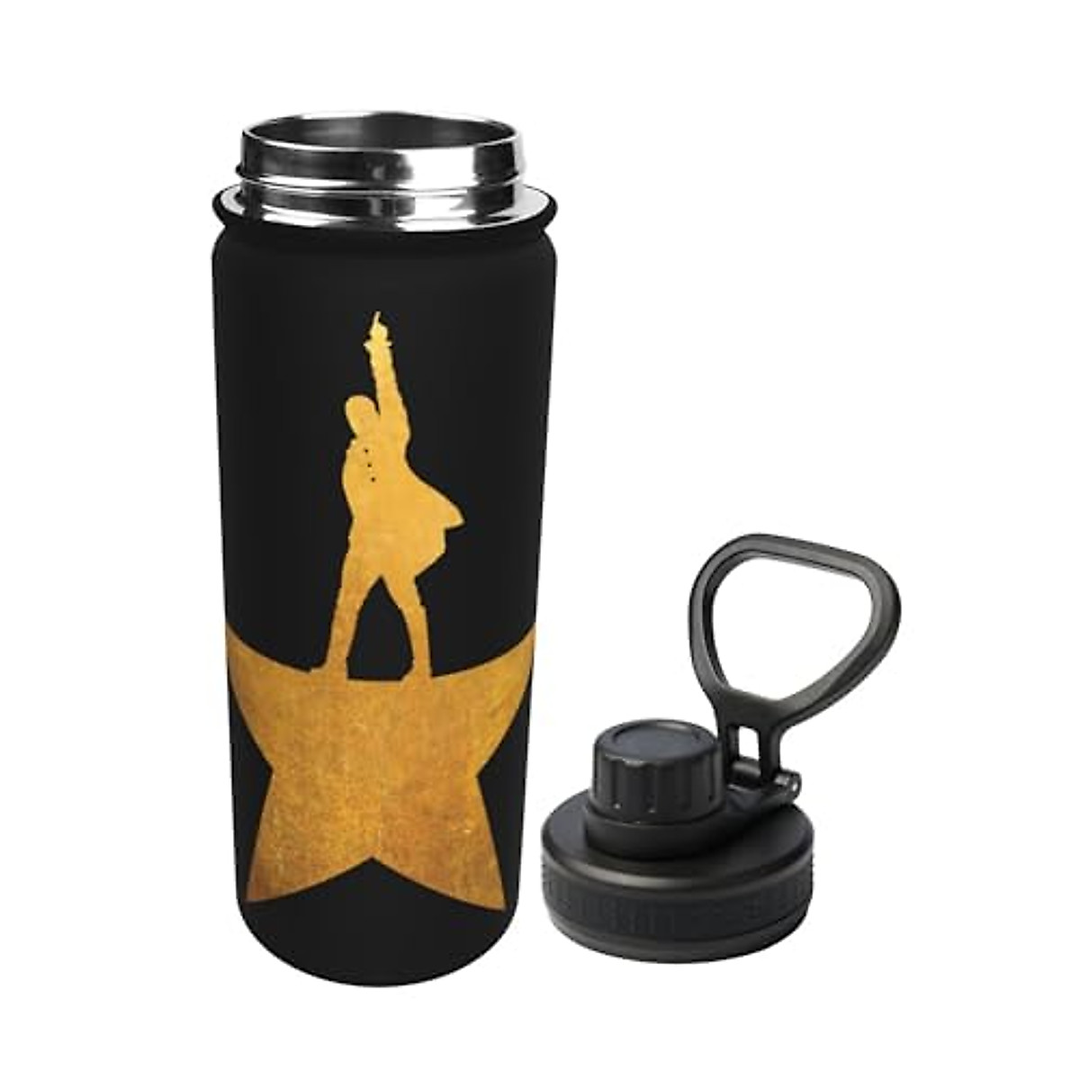 Hamiltons The Musical Tumbler 18 oz Stainless Steel Sports Insulated Kettle Travel Drinking Cup Water Bottle with Lid