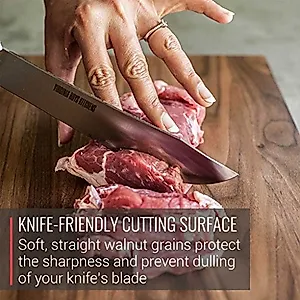 Made in USA Walnut Wood Cutting Board by Virginia Boys Kitchens - Butcher Block made from Sustainable Hardwood (17x11)