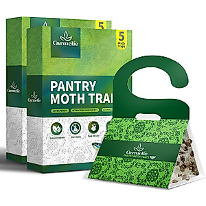 10 Pack Pantry Moth Traps - Glue Traps with Pheromone - Effective & Non-Toxic for Closet, Pantry & Kitchen - Moth Traps for Meal Moth Killer, Sticky Glue Flies Pest Food and Cupboard Moth Killer