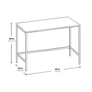 OSP Home Furnishings Contempo 42-Inch Desk, White