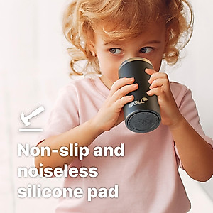 Mollcity Kids Cup with Lids and Straws-12 oz Stainless Steel Double Wall Vacuum Insulated Skinny Tumbler for Girls, Leak Proof and BPA Free (Canyon Red-Sky Blue)