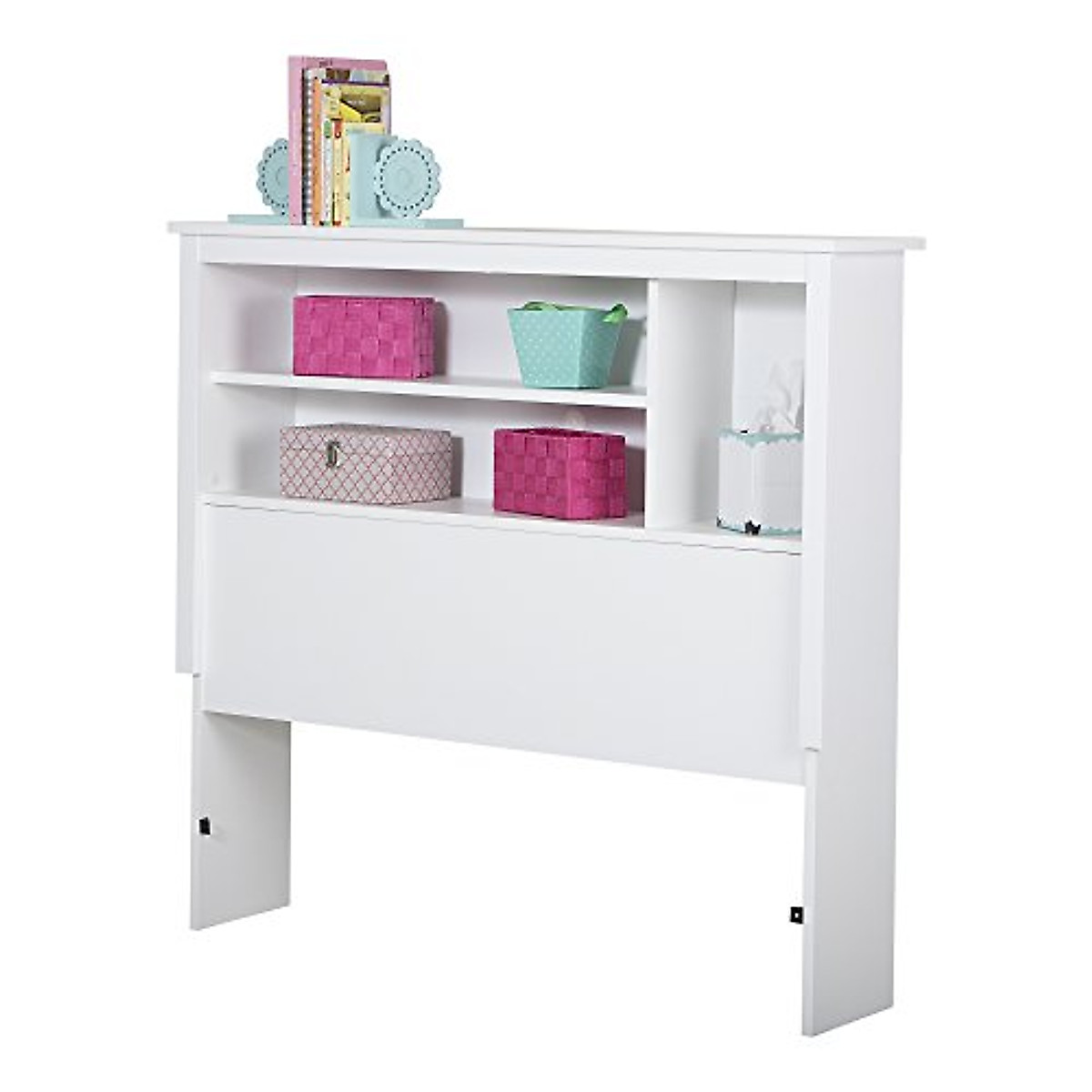 South Shore Vito Bookcase Headboard, Twin, Pure White