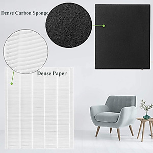 FFsign C545 True HEPA Replacement Filter S for Winix C545, 2 Pack H13 Grade 1712-0096-00 Filter S & 10 Pack Activated Carbon Filters