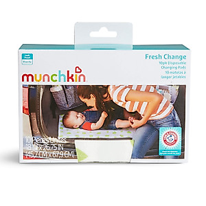 Munchkin® Toss™ Portable Disposable Diaper Pail, 5 Pack and Arm & Hammer Disposable Changing Pads, 10 Pack
