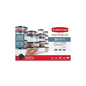 Rubbermaid easyfindLids (36 pieces), Blue