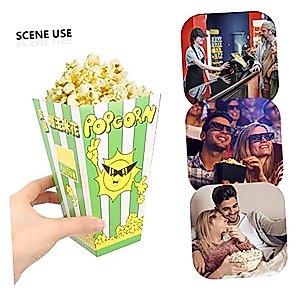 NOLITOY 100pcs Popcorn Boxes Snack Container Snack Box Container Ornament Container Disposable Popcorn Boxes Snack Containers Party Snack Container Popcorn Bucket Food Box Container Box