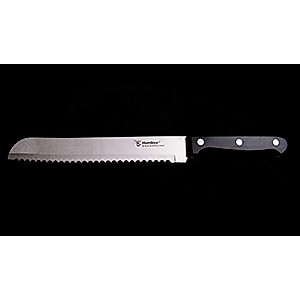 HUMBEE Chef 8 Inch, Serrated Bread Knife, Black