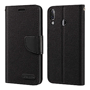 Lenovo Z5 Case, Oxford Leather Wallet Case with Soft TPU Back Cover Magnet Flip Case for Lenovo Z5