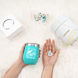 Lifecapido Mom Gifts - Don't Mess with Mama Saurus Insulated Wine Tumbler, Mamasaurus Wine Tumbler with Lid Straw, Mother's Day Birthday Christmas Gifts for Mom Mother New Mom Stepmom, 12oz Aqua Blue