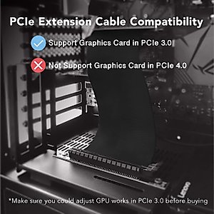 EZDIY-FAB New PCI Express 16x Flexible Cable Extension Port Adapters, High Speed PCIE Riser Cable 90 Degrees, Fit with FD R6 Case -20cm