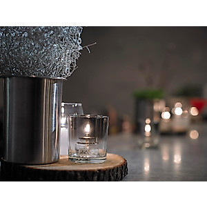 Sterno SoftLight Decorative Candles for Centerpieces, Candle Set with Bottle-Design Candle Holder, Liquid Wax Candle Pack- Long Lasting Candles, Burns Up to 24 Hours - 6 Liquid Paraffin Candles