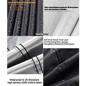 Aidetech Deck Box Cover Fit for Keter Kentwood 92 Gallon Resin Deck Box, Patio Cushions Storage Boxes Cover Waterproof Dustproof for Outdoor Furniture Cover - 51 x 22 x 24 inch