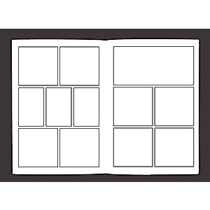 Blank Comic Book: Variety of Templates, 2-9 panel layouts, draw your own Comics