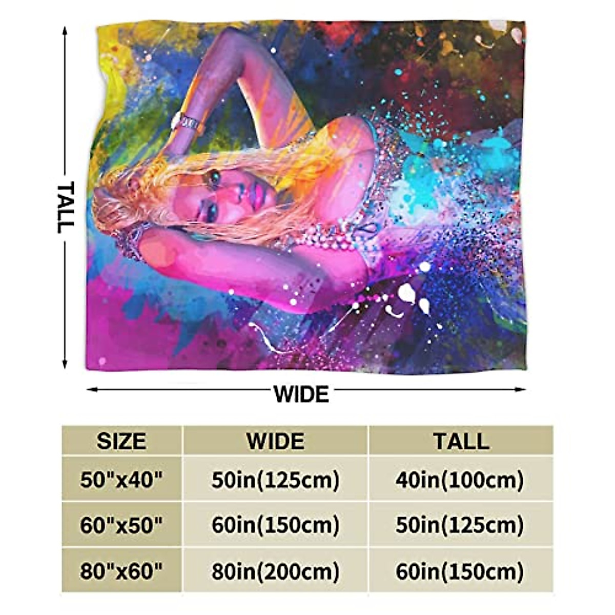 Wjikan Nicki Rapper Minaj Super Soft Micro Fleece Blanket Home Decoration Warm Flannel Blanket 80x60 Black
