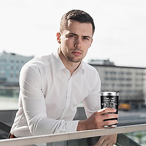 KOOLDRINK I Came I Saw Tumbler-Funny Christmas Gifts for Grandma Grnadpa-Sarcastic Birthday Gifts for Dad Papa Uncle-Homours Present for him-Insulated Coffee Mug Black 20oz