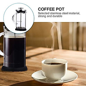 Hemoton Espresso Machine Portable Stove Stainless Steel Coffee Pot Espresso Maker Coffee Maker Glass Tea Kettle for Camping Stovetop 350ml Espresso Machine Portable Stove