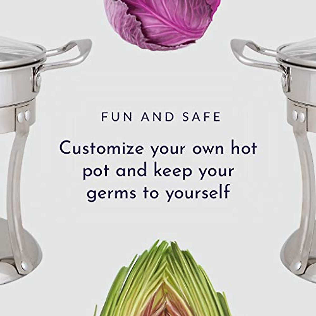 The Original Hot Pot & Shabu Shabu Pot. 2 Hot Pots - Great for Entertaining and for Personalizing your own Chinese Hot Pot at Home. Set of 2. Fuel not included.