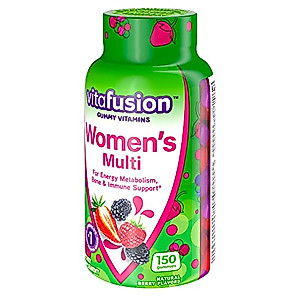 vitafusion Women’s Daily Gummy Multivitamin: vitamin C & E, Delicious Berry Flavors, 150ct (75 day supply), from America’s number one Gummy Vitamin Brand