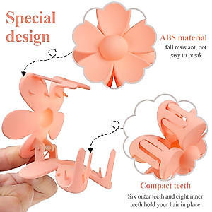 Flower Claw Clip 7 PCS Claw Clips, Hair Clips For Women Non Slip, Claw Clips for Thick Hair Women Girls Gifts, 7 Colors