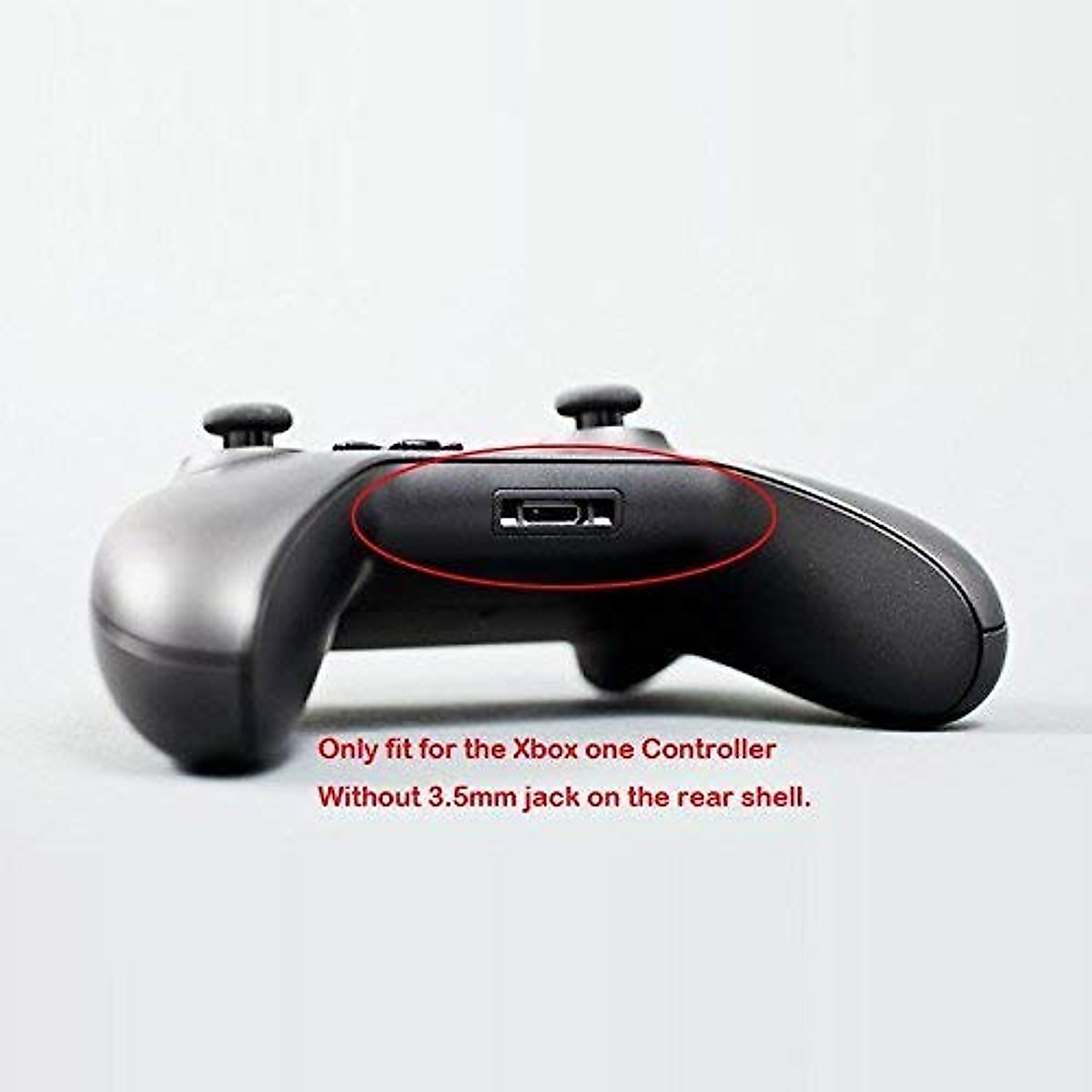 Full Housing Shell Case Cover + Middle Frame with Full Buttons for Xbox One Wireless Controller Without 3.5mm Jack Port (Black)