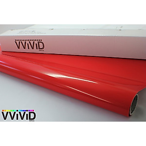 VViViD Red Gloss Car Wrap Vinyl Roll with Air Release Adhesive 3mil (1.5ft x 5ft)