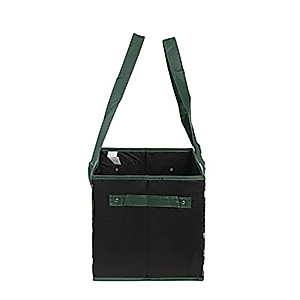 Earthwise Deluxe Collapsible Reusable Shopping Box Grocery Bag Set with Reinforced Bottom Plaid Holiday Winter Design Storage Boxes Bins Cubes (Set of 3)