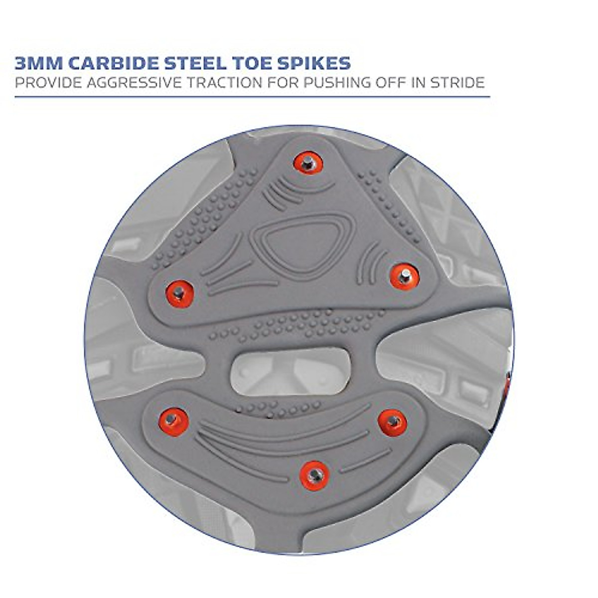 Yaktrax Run Traction Cleats for Snow and Ice, Gray/Red, Small (8161)