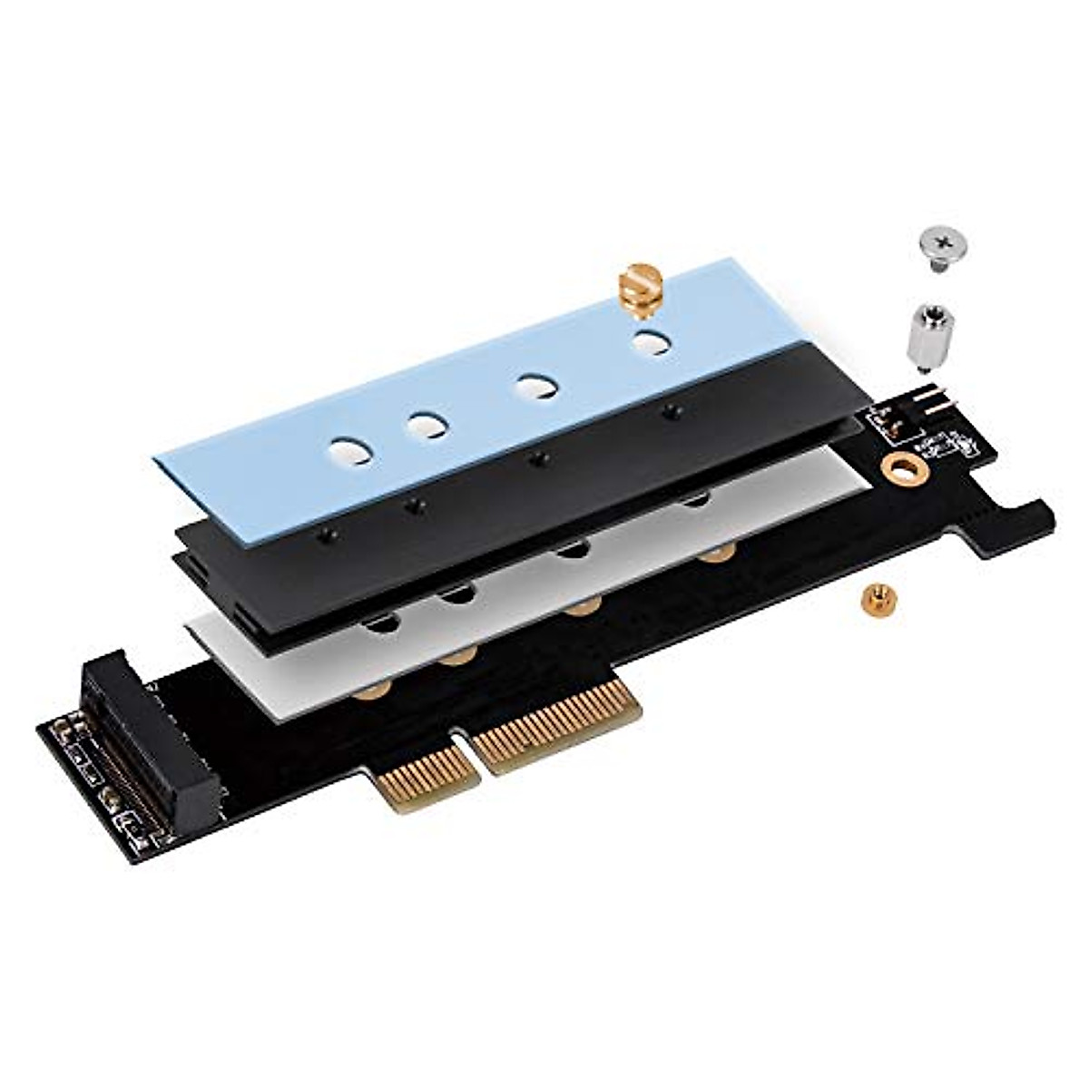Silverstone ECM26 M.2 NVMe SSD to PCIe x4 Adapter Card, Supports 2230, 2242, 2260, 2280, 22110 Length M.2 SSD (M Key)