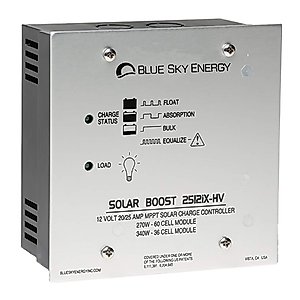 Blue Sky Energy Solar Boost SB2512iX-HV-Li, 25A MPPT Solar Charge Controller for 4S LiFePO4 Batteries. Auxiliary Output for Dual Battery Charge or 25A LVD Load Output