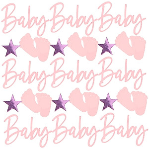 ifundom 5pcs 1 Baby Shower Baptism Table Confetti Gender Reveal Table Scatter Baby Reveal Confetti Star Confetti Gender Reveal Confetti Baby Footprint Confetti Plastic Supplies Cross