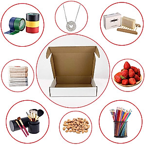 RLAVBL 12x9x3 Inches Shipping Boxes Set of 20, White Corrugated Cardboard Box, Mailer Boxes for Packing Small Business