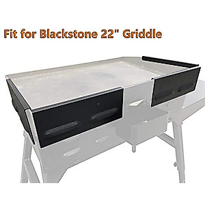 Wind Screen for Blackstone 22" Table Top Griddle, Wind Guard for Blackstone 22" Grill and Other Similar Griddle, Wind Shield, Black