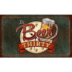 Toland Home Garden 800208 It's Beer Thirty Man Cave Door Mat 18x30 Inch Drink Outdoor Doormat for Entryway Indoor Entrance